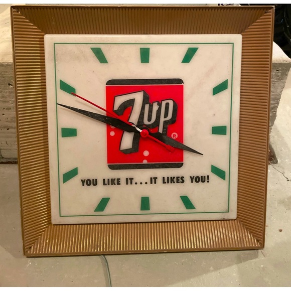 Antique | Wall Decor | Vintage Antique 7up Soda Wall Clock | Poshmark